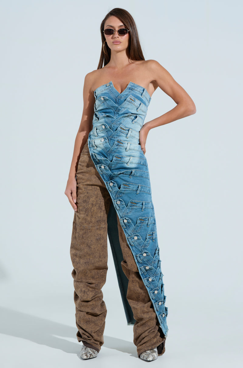 ESSIE DENIM LONG CORSET – AKIRA