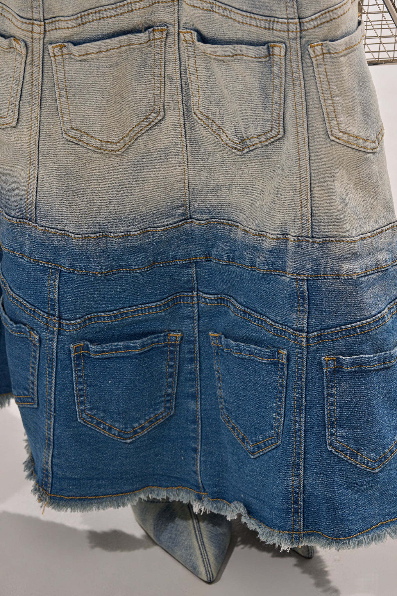 DENIM ON DENIM LAYERED MAXI DRESS – AKIRA