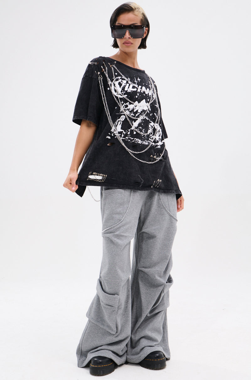 GOTH BAE OVERSIZED DISTRESSED TEE – AKIRA