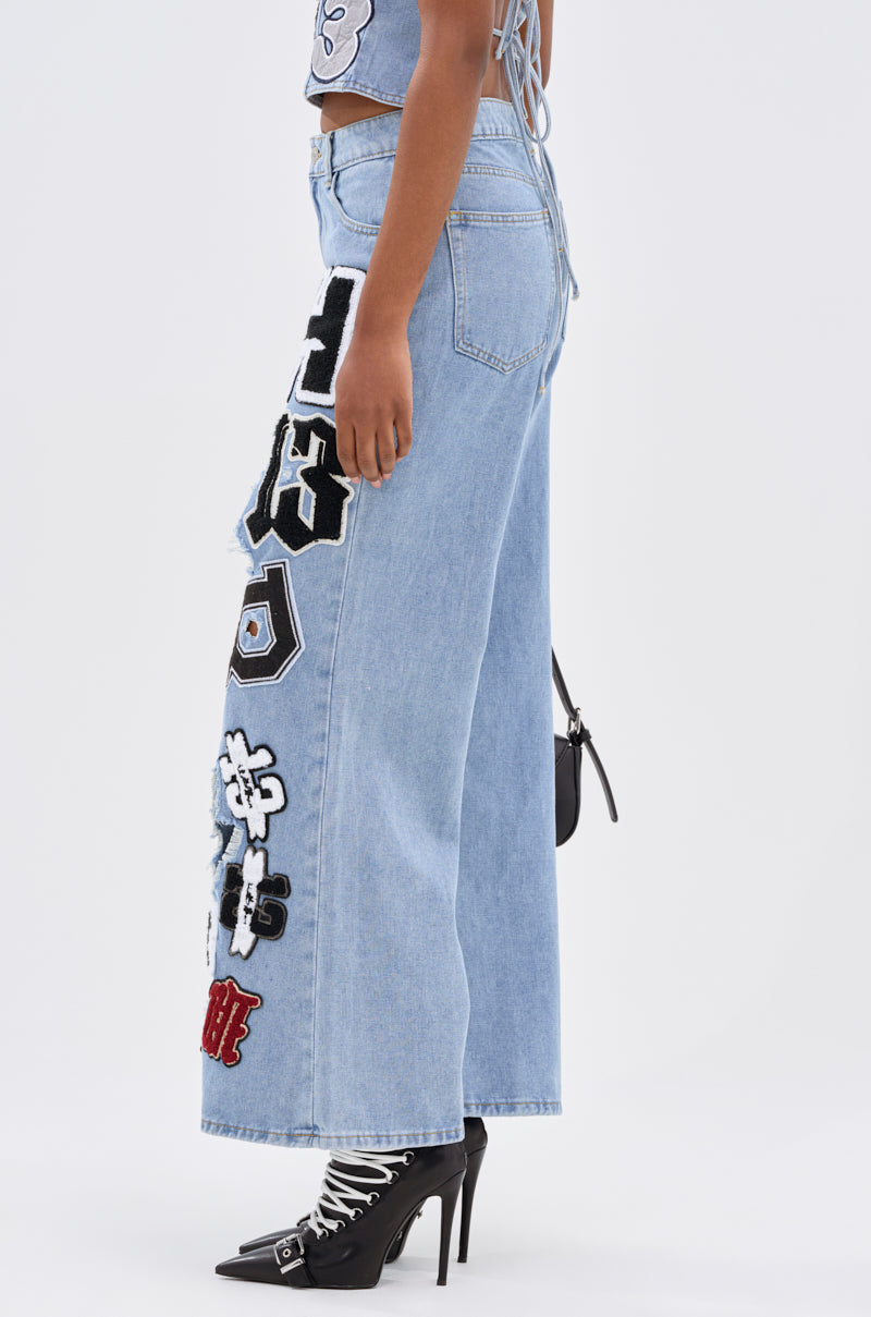 PATCH DENIM RELAXED PANT – AKIRA