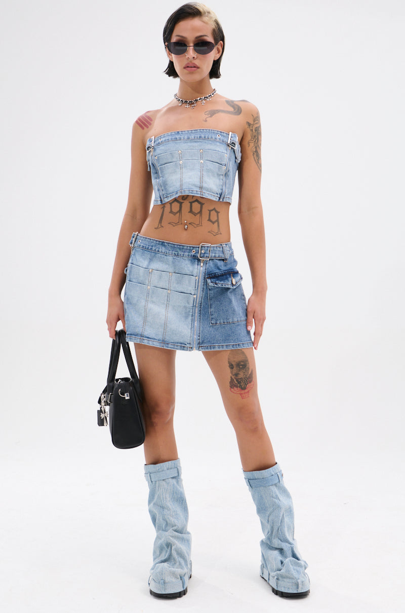 ASHLIN MINI DENIM SKIRT – AKIRA