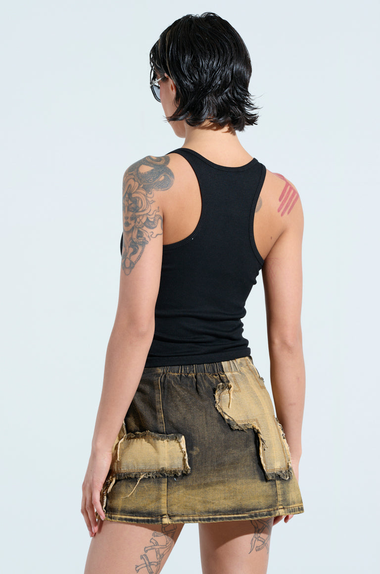BAD HABIT STRAPPY TANK TOP IN BLACK – AKIRA
