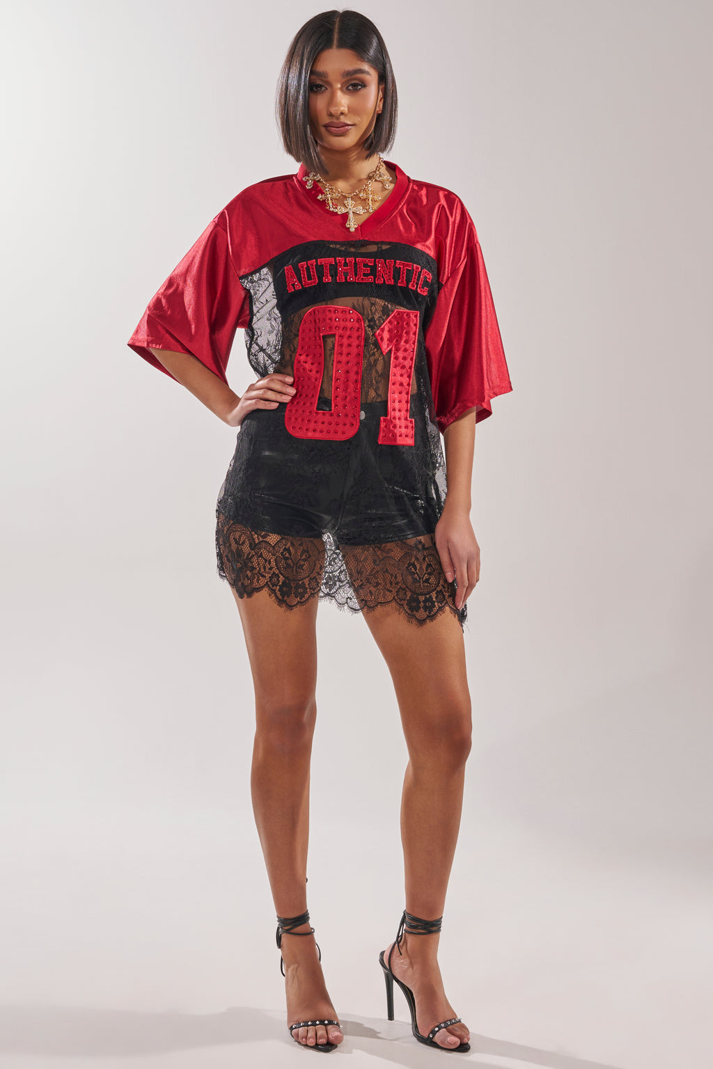 IT GIRL LACE JERSEY DRESS – AKIRA