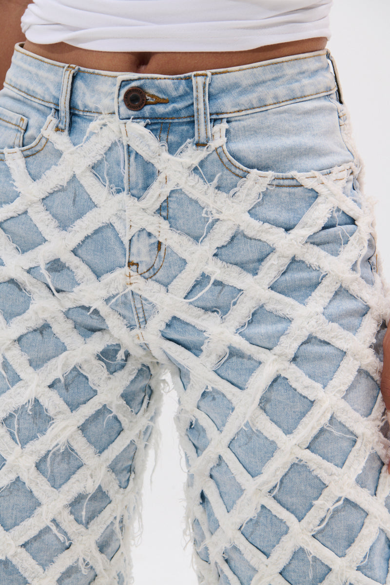 DISTRESSED AND STRESSED DENIM BERMUDA SHORT – AKIRA