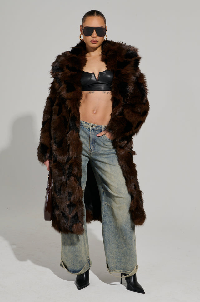 AUSTIN FAUX FUR TRENCH – AKIRA