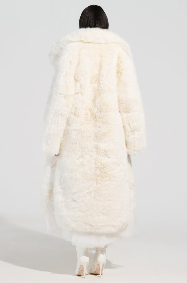 BCARDI LONG LUXE FAUX FUR TRENCH – AKIRA
