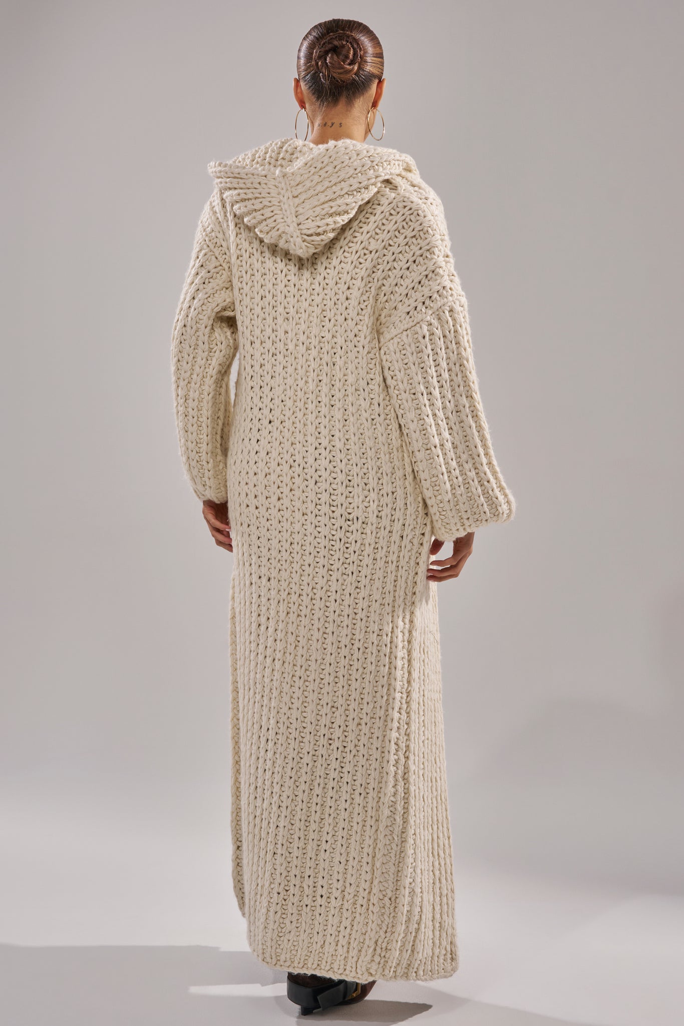 COZY CROCHET LONG HOODED CARDIGAN – AKIRA