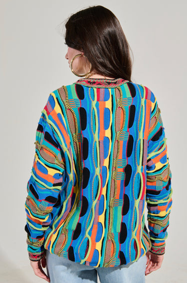 VINTAGE COOL OVERSIZED MULTI COLOR SWEATER – AKIRA