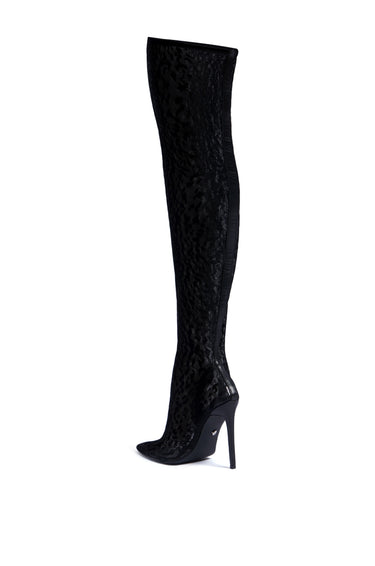AZALEA WANG FREYJA OVER THE KNEE LACE BOOT IN BLACK – AKIRA