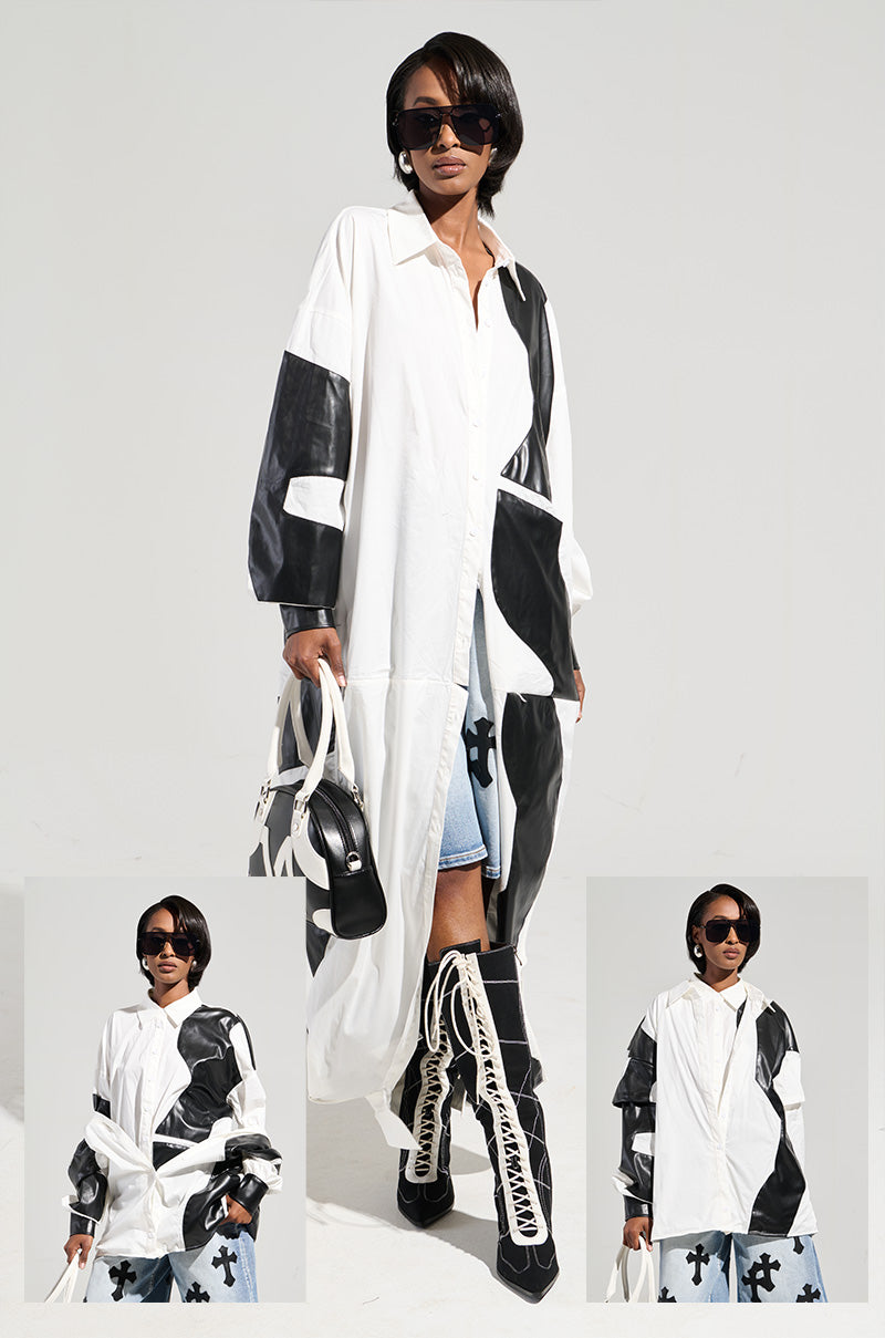 TALK LATER BUTTON DOWN TOP – AKIRA