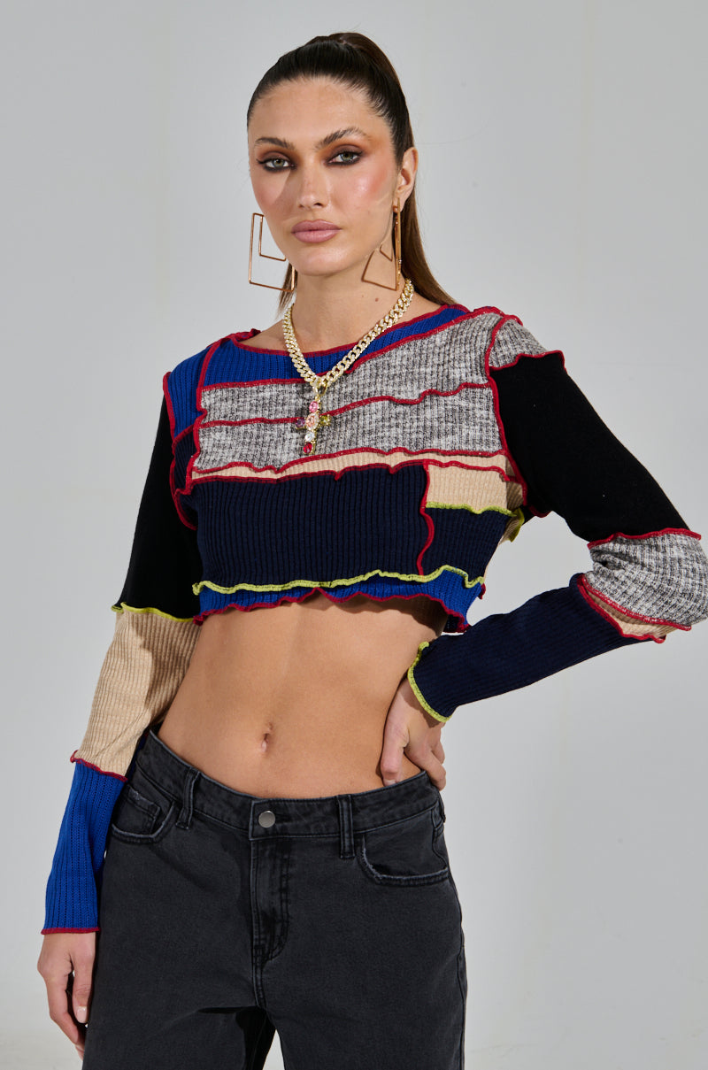 REAL ONE PATCHWORK SWEATER – AKIRA