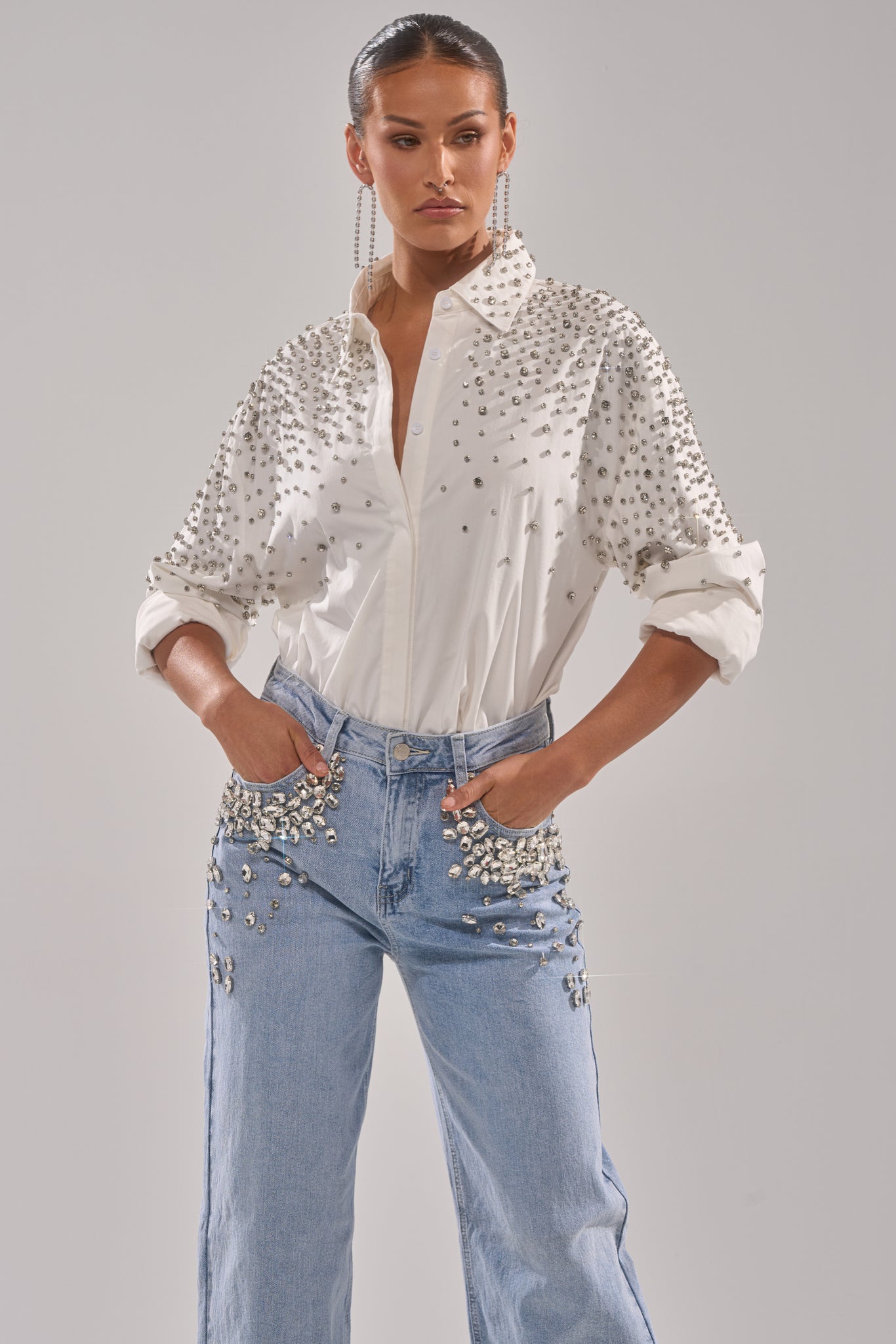 DIAMONDS FOREVER BUTTON DOWN – AKIRA