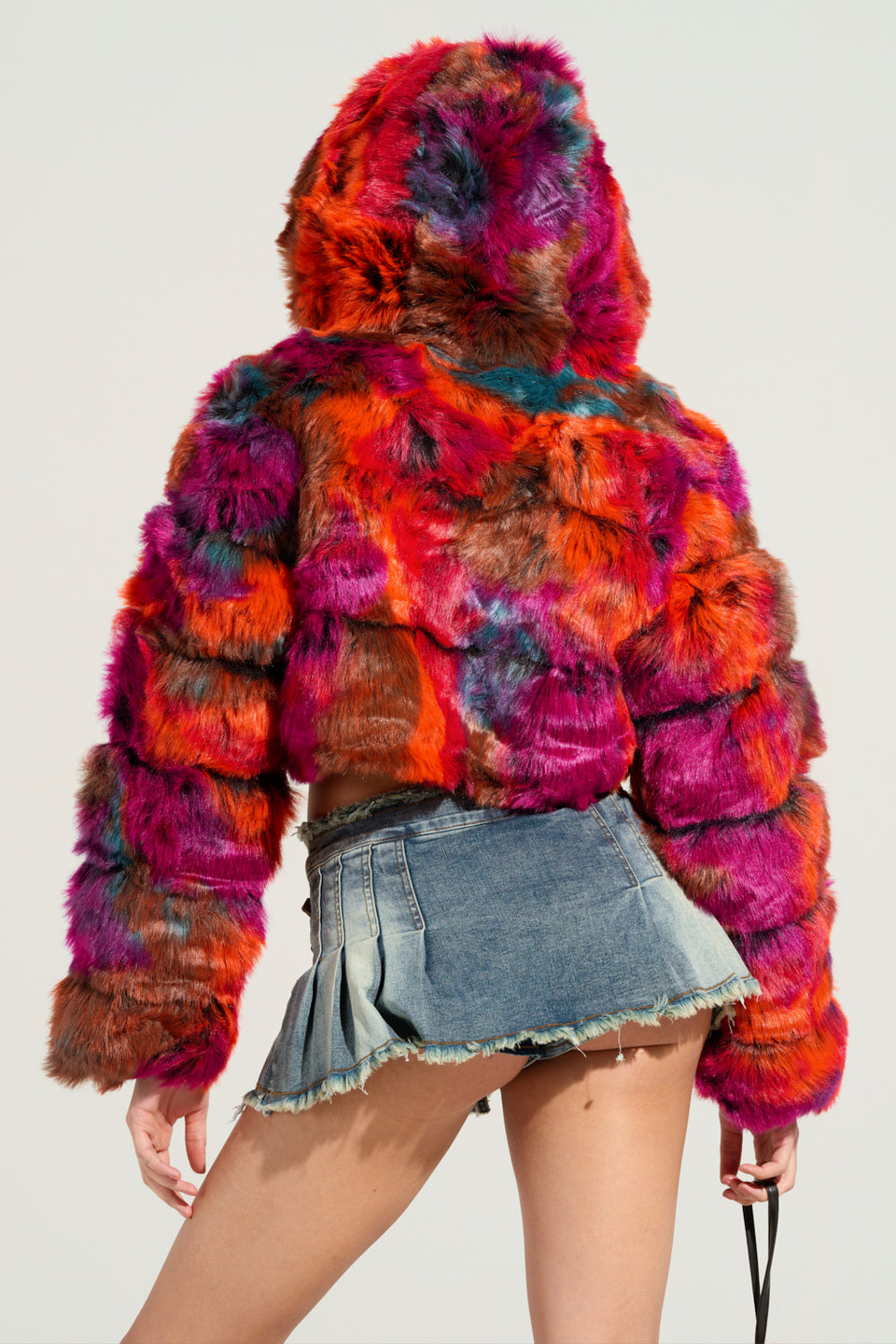 GRACELLE MULTI FAUX FUR CROPPED JACKET – AKIRA