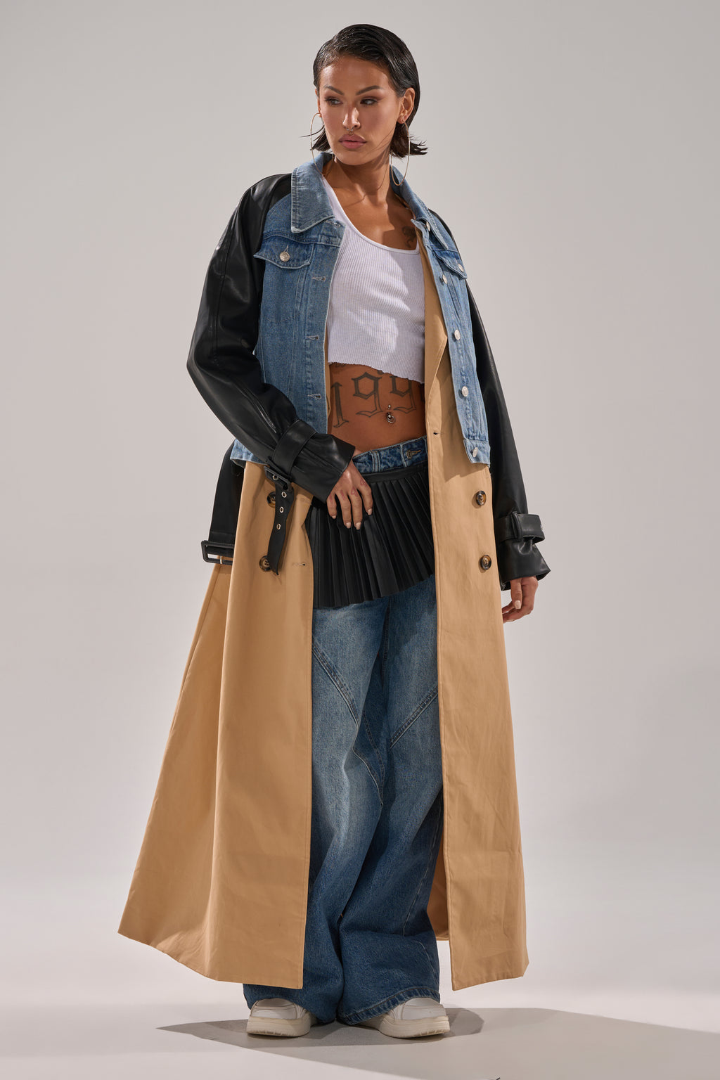 CITY SLICKER MIXED MEDIA TRENCH – AKIRA
