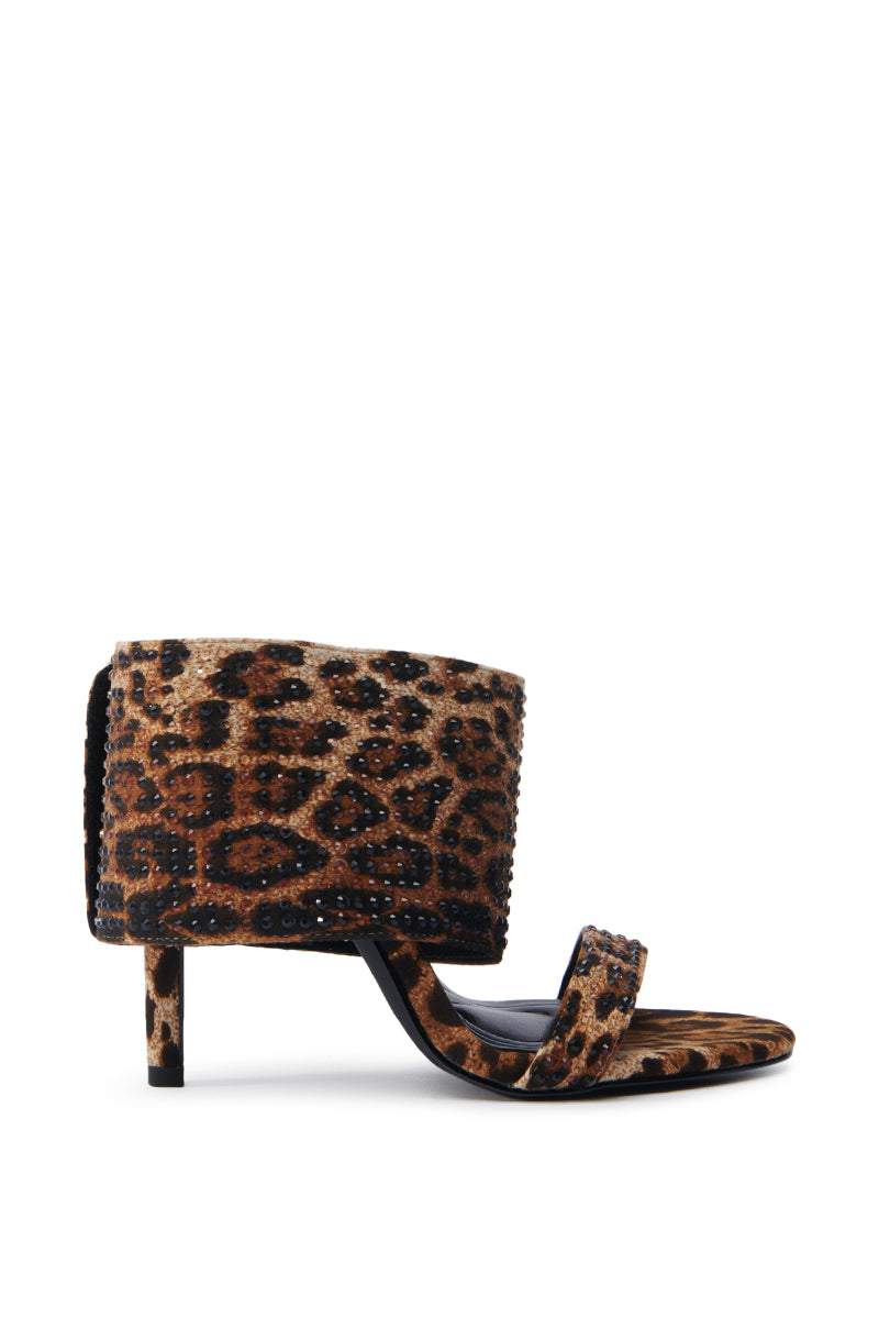 AZALEA WANG JANSEN LEOPARD RHINESTONE STILETTO SANDAL – AKIRA