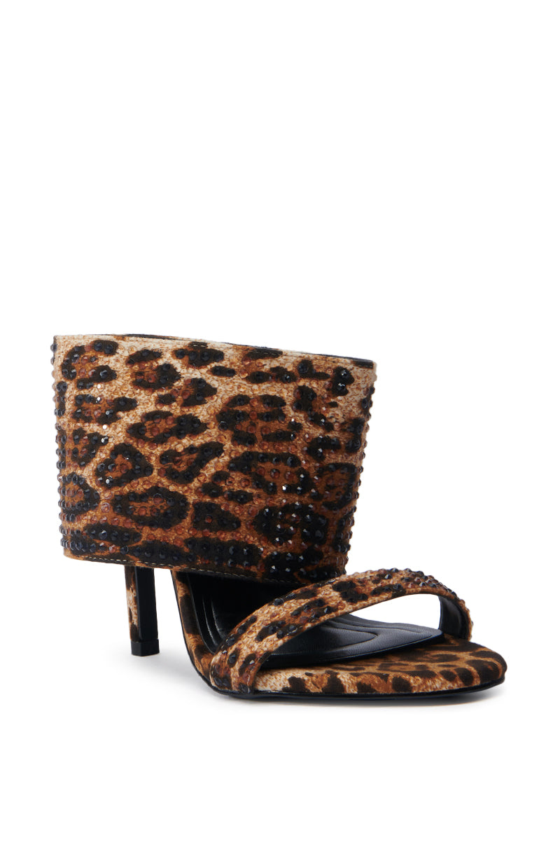 AZALEA WANG JANSEN LEOPARD RHINESTONE STILETTO SANDAL – AKIRA