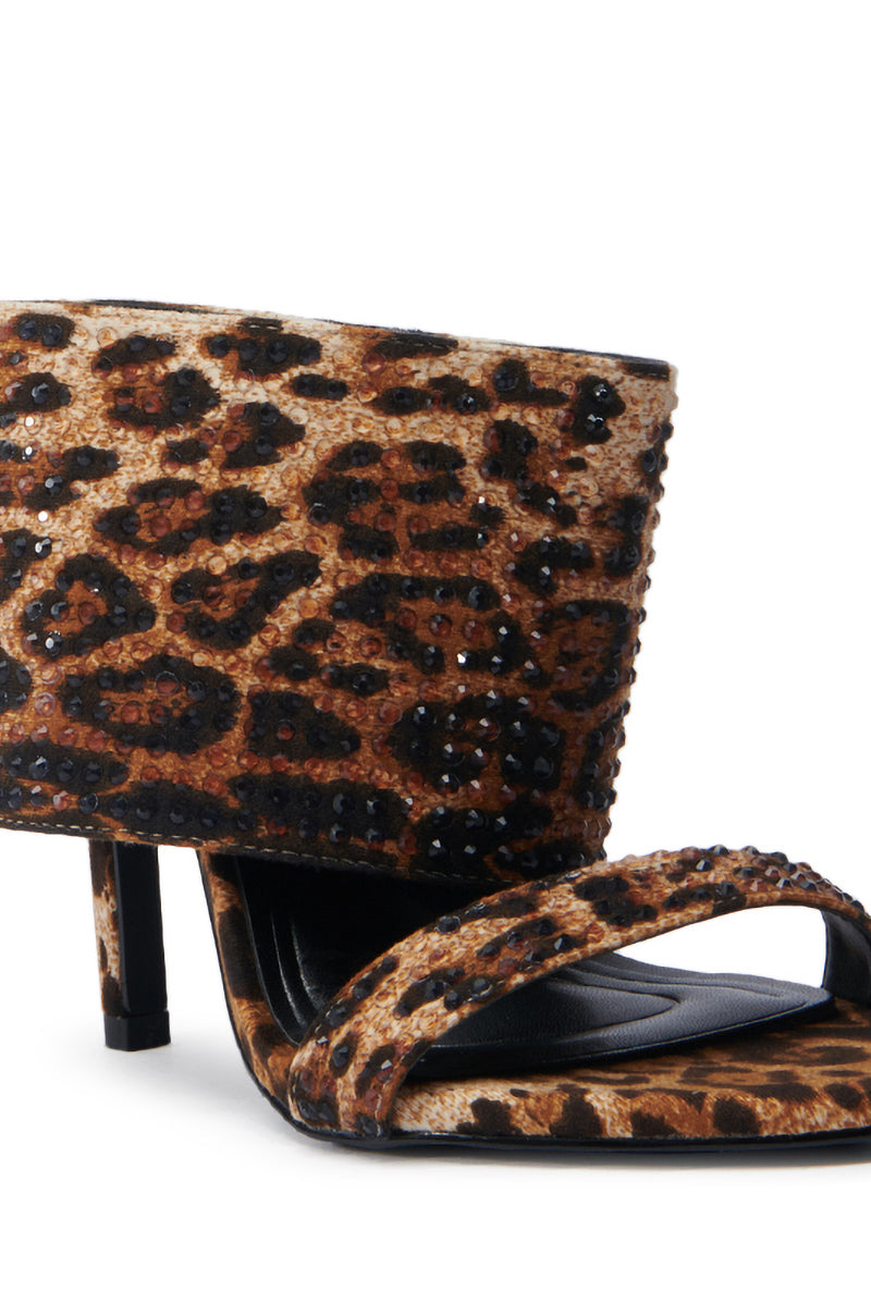 AZALEA WANG JANSEN LEOPARD RHINESTONE STILETTO SANDAL – AKIRA