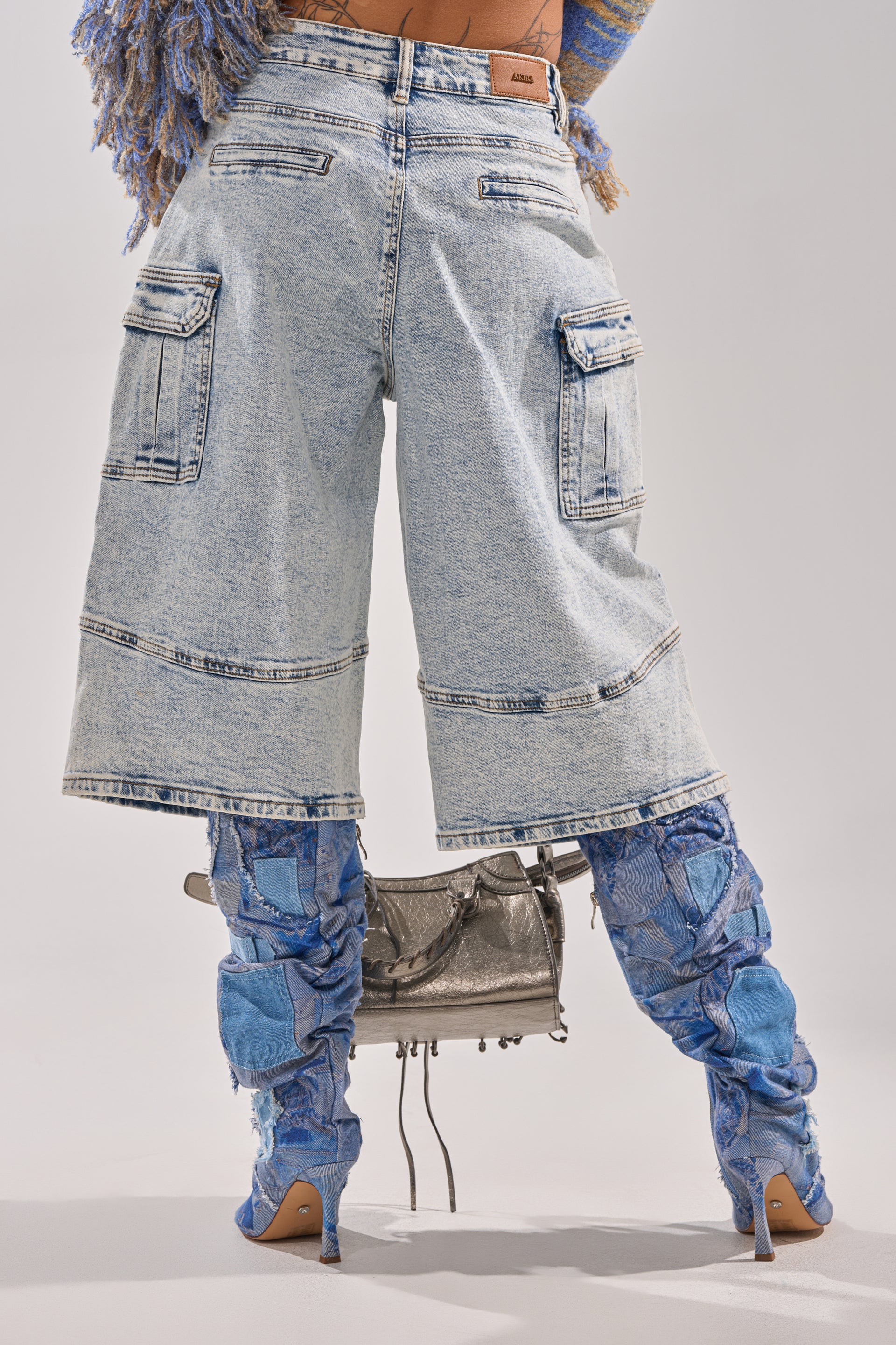 FORGET ME NOT DENIM CARGO BERMUDA SHORT – AKIRA