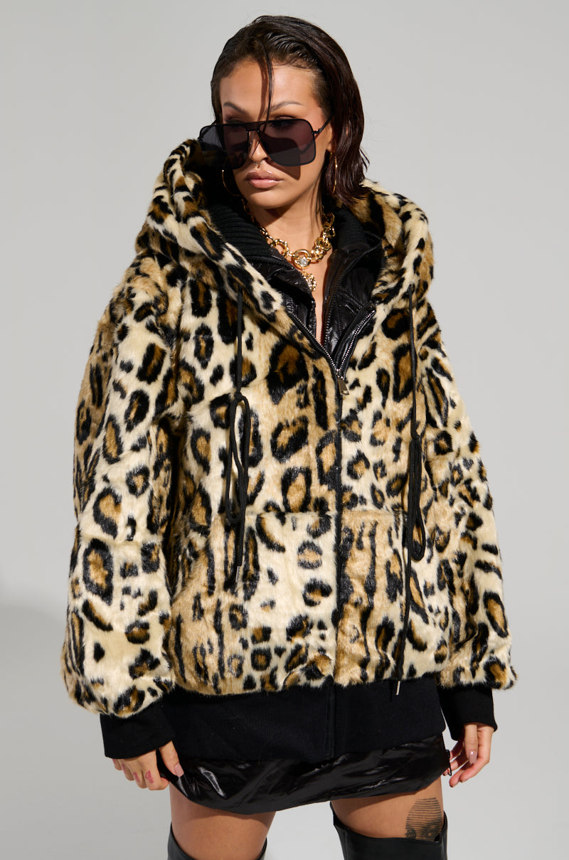 SYDNEY FAUX FUR ZIP UP HOODIE – AKIRA