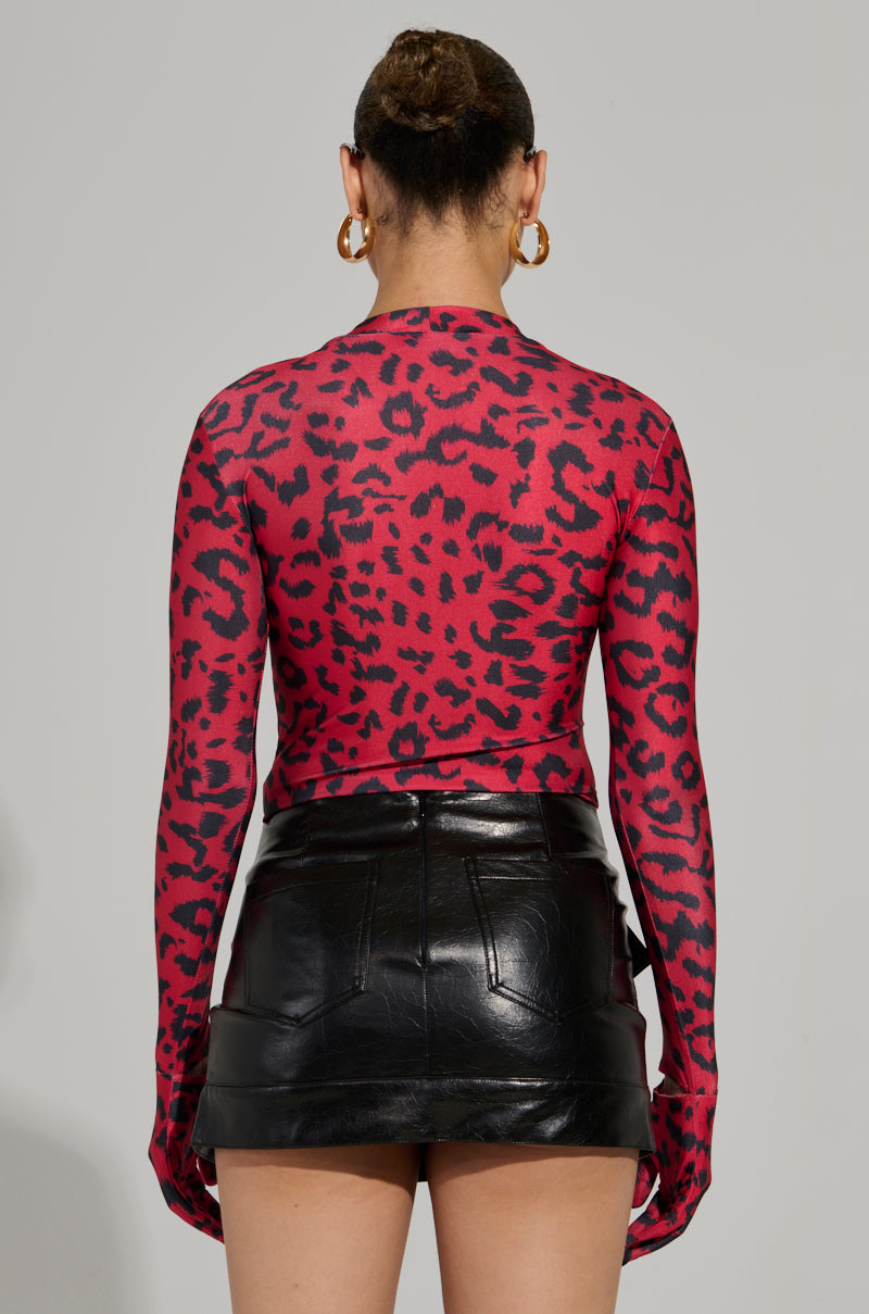 HERE KITTY GLOVED CHEEKY BODYSUIT IN BURGUNDY – AKIRA