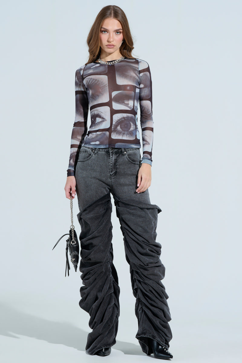 LIBBY MESH GRAPHIC TEE – AKIRA