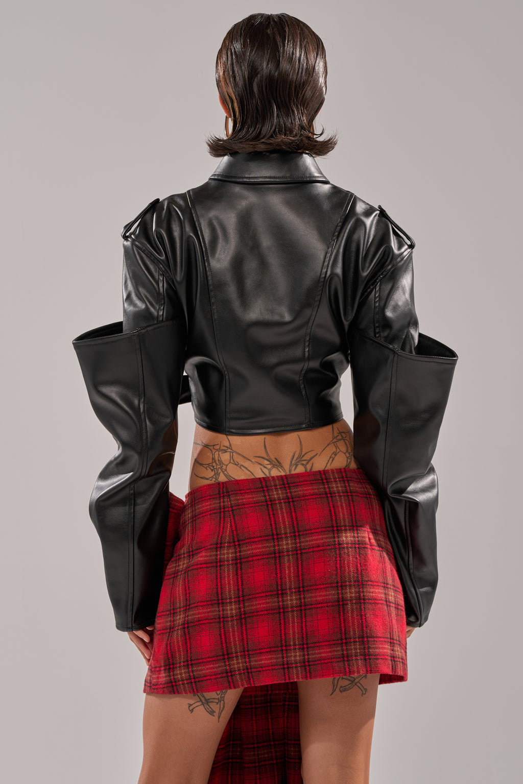 STACK IT UP CROPPED MOTO – AKIRA
