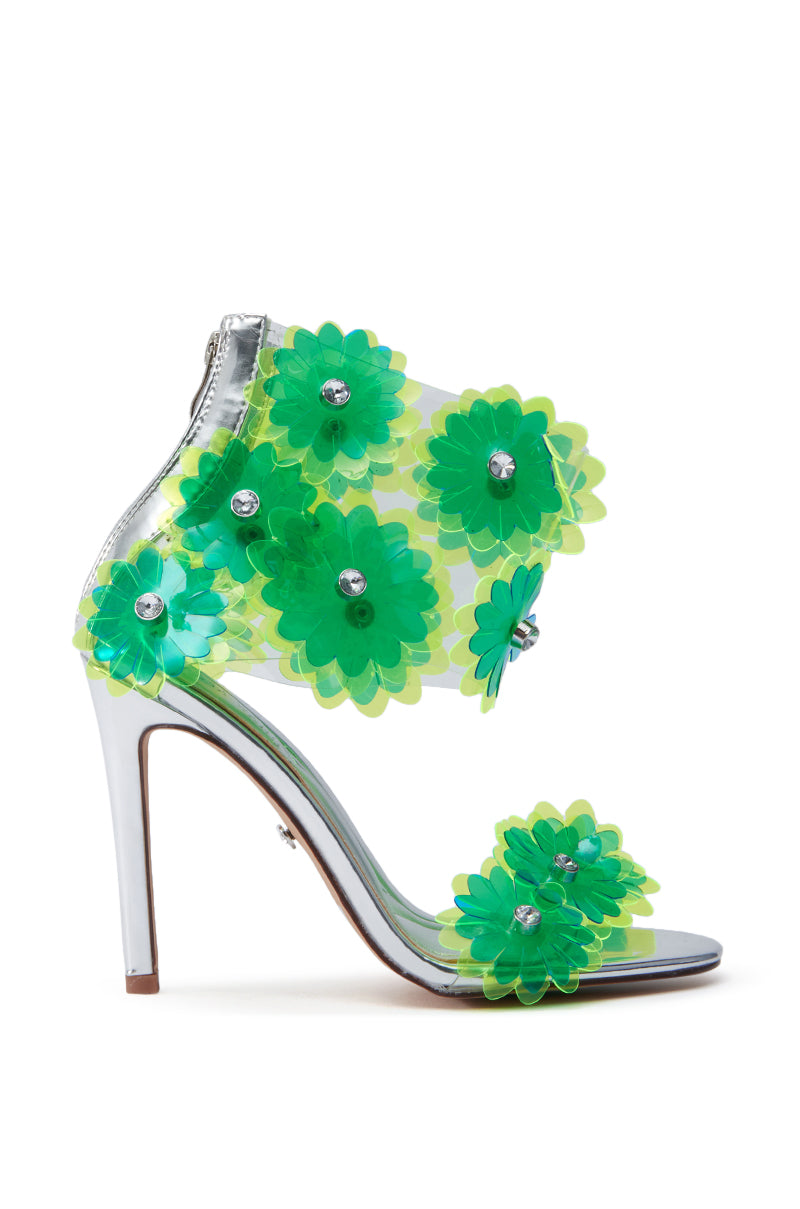 AZALEA WANG KAYDE GREEN STILETTO SANDAL – AKIRA