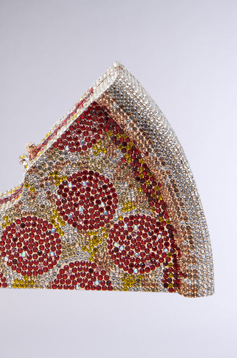 GRAB A SLICE RHINESTONE PIZZA CLUTCH – AKIRA
