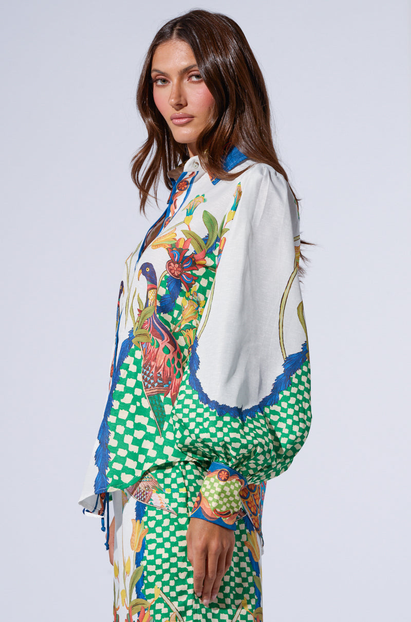WALK THIS WAY PRINTED TOP – AKIRA