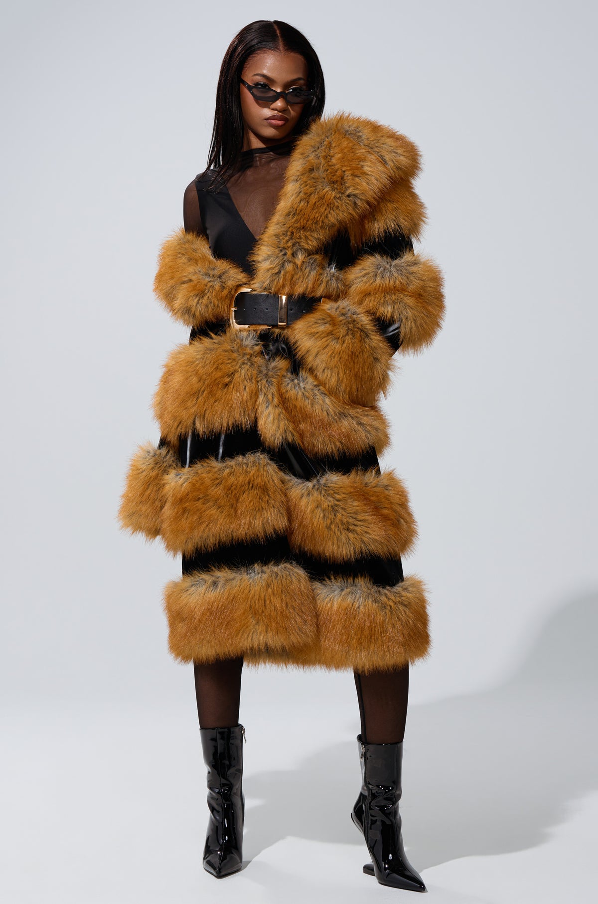 MADDOX PANELED FAUX FUR – AKIRA