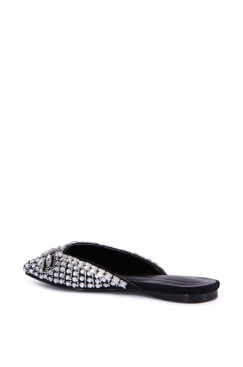 AZALEA WANG MERRICK SILVER RHINESTONE FLAT – AKIRA