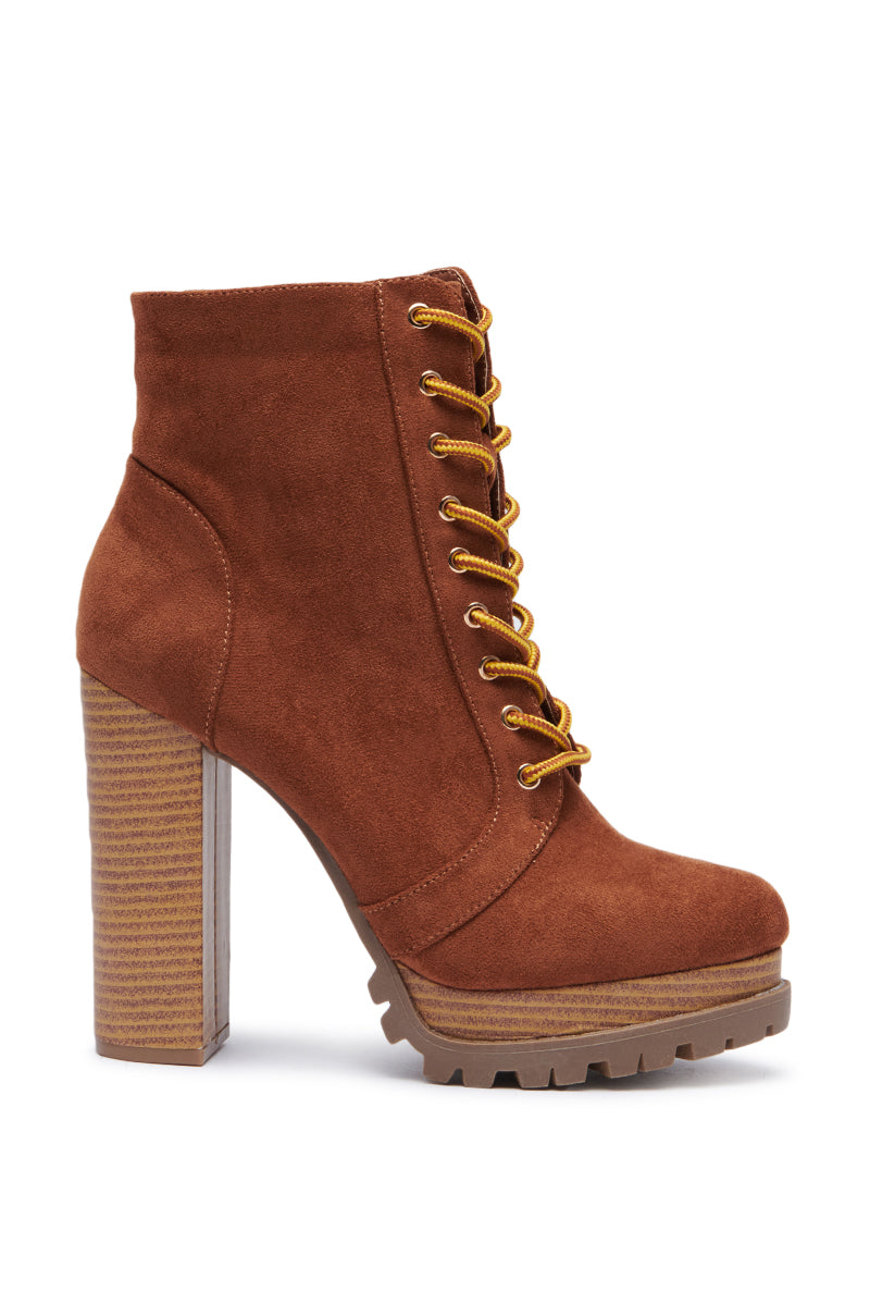 MONCLAIR SUEDE LACE BOOTIE – AKIRA