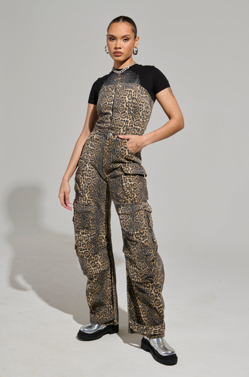 FIERCE ENERGY ONLY LEOPARD JUMPSUIT – AKIRA