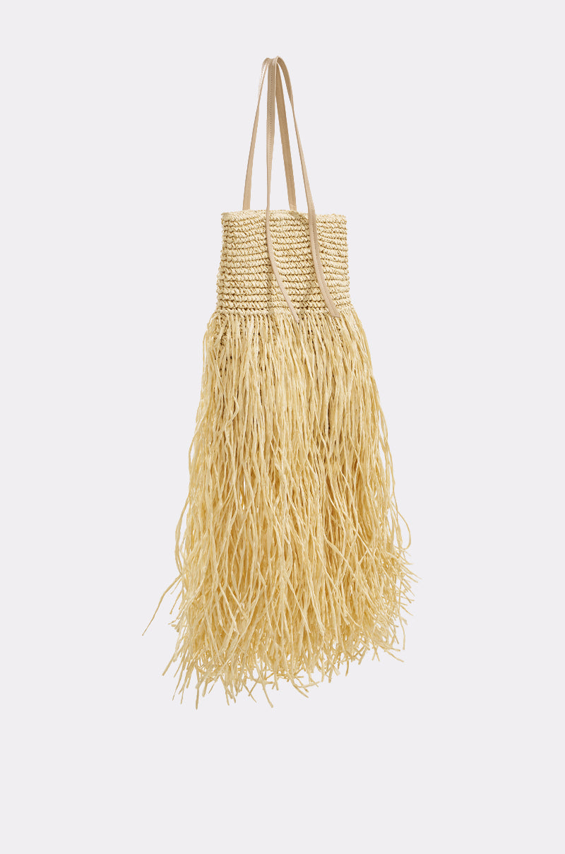 ST BARTZ SHAGGY STRAW TOTE BAG – AKIRA