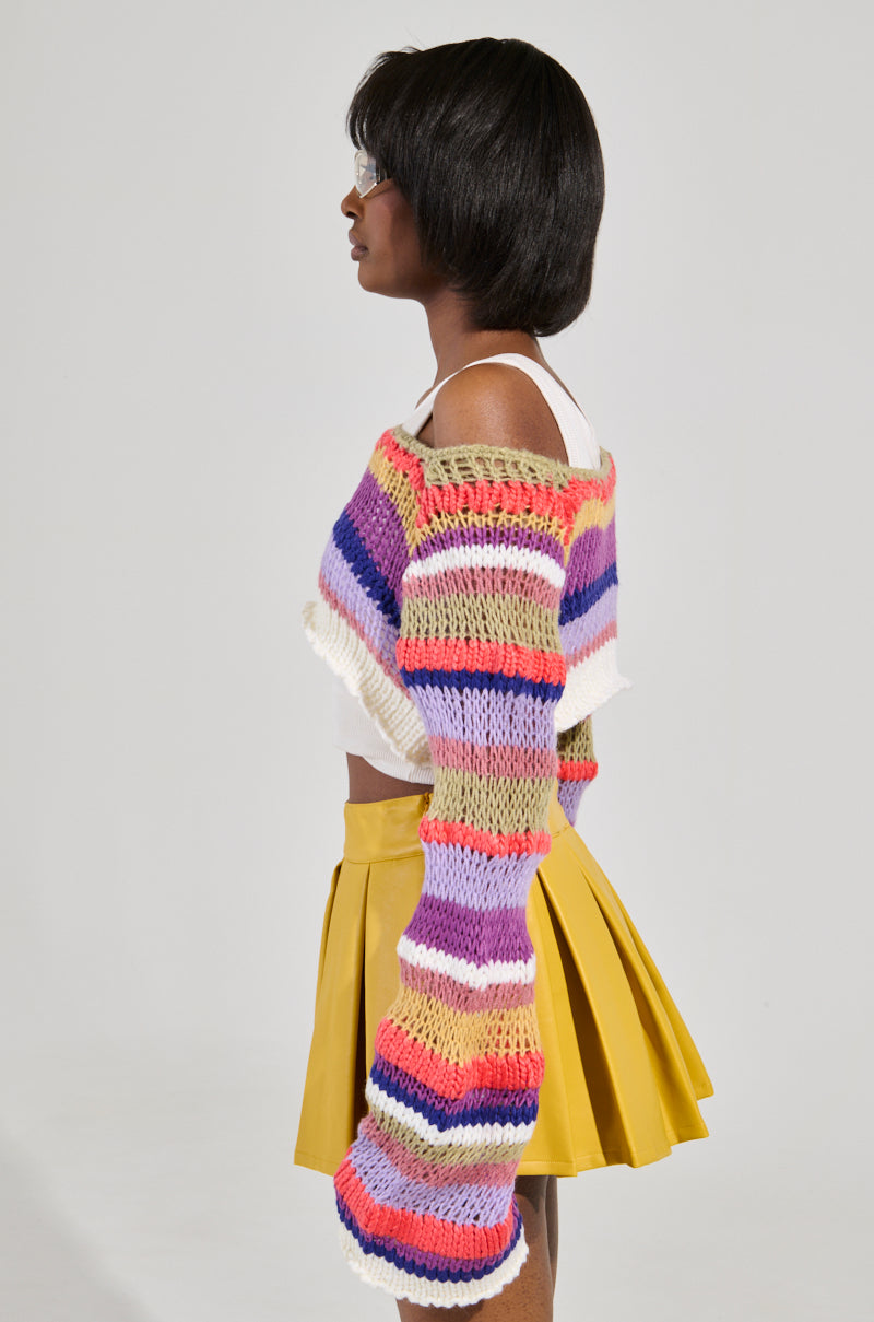 COTTON CANDY LONG SLEEVE CROPPED SWEATER – AKIRA