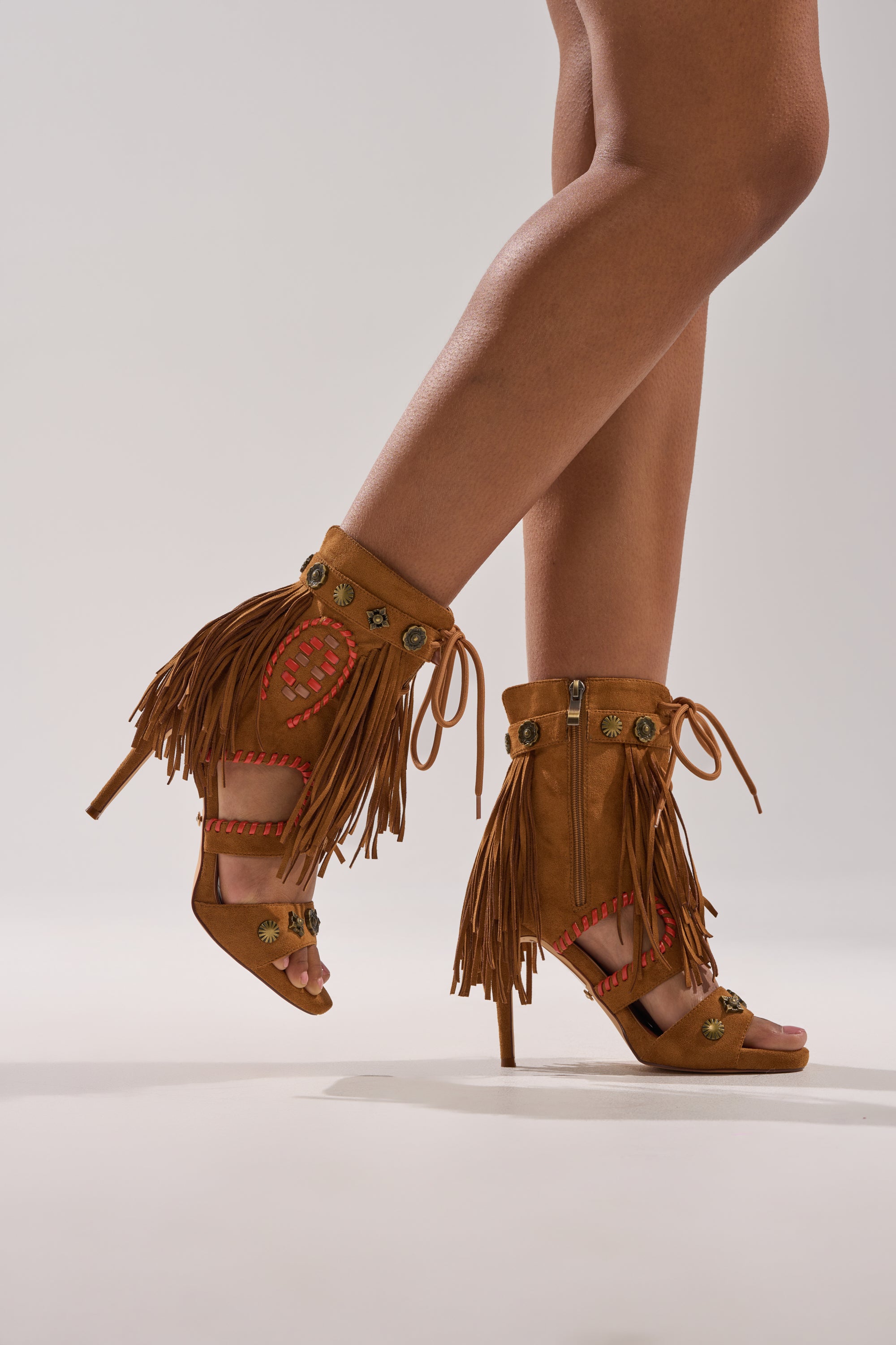AZALEA WANG SALGADO FRINGE GLADIATOR STILETTO SANDAL – AKIRA