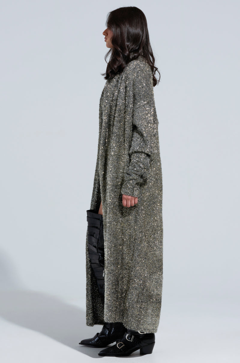 WRAPPED IN GOLD LONG CARDIGAN – AKIRA