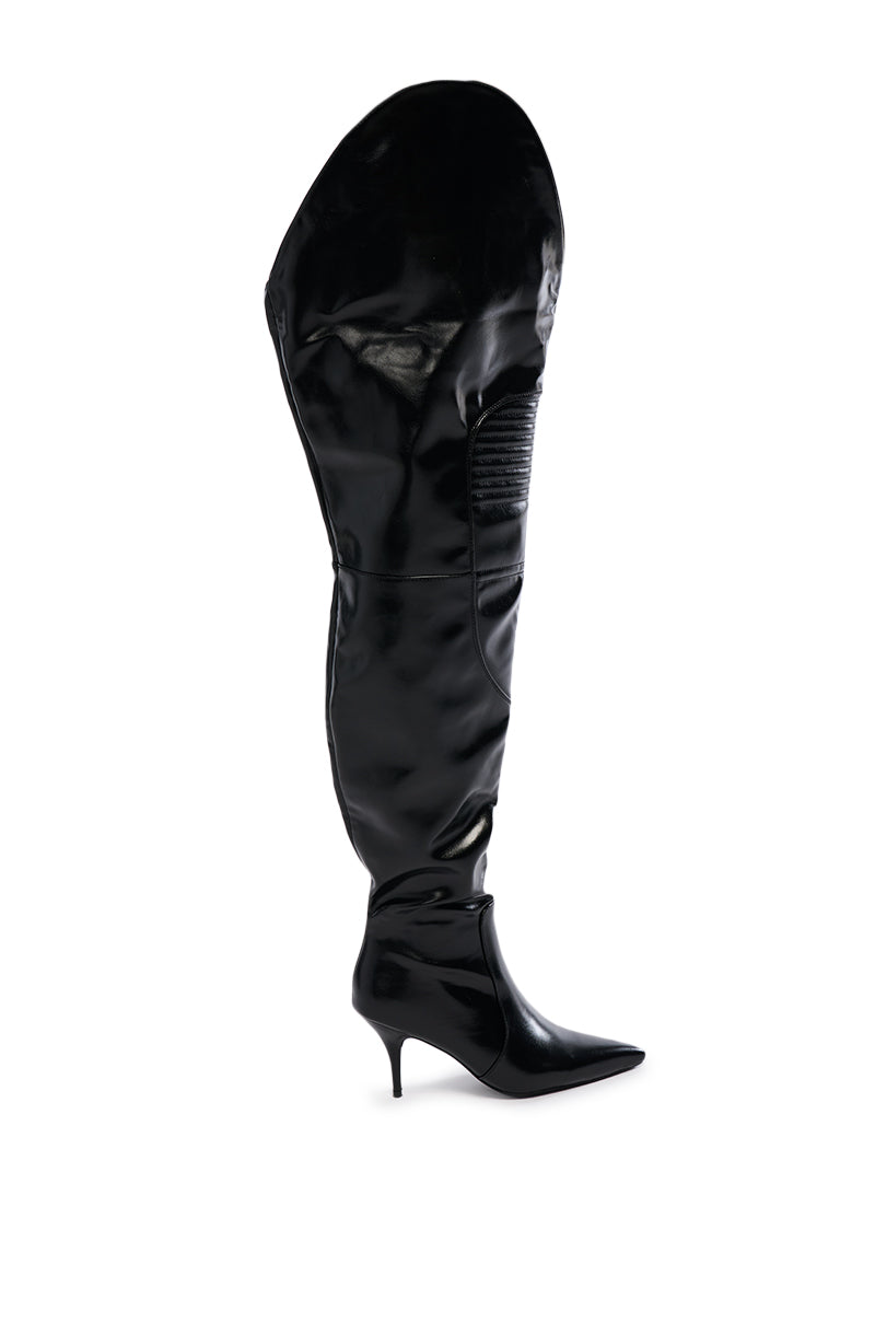 AZALEA WANG ALVERN BLACK WESTERN TOPLINE STILETTO BOOT – AKIRA