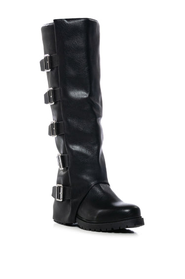 AZALEA WANG BAKEWELL BUCKLE BLACK BOOT – AKIRA