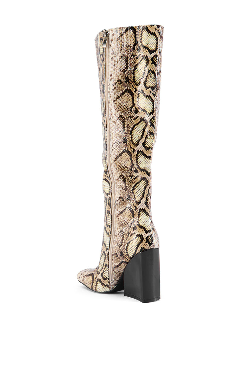 AZALEA WANG EVERGREEN MULTI SNAKE BOOT – AKIRA