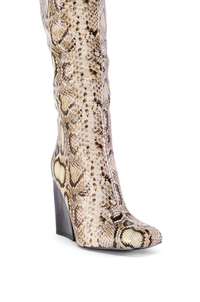 AZALEA WANG EVERGREEN MULTI SNAKE BOOT – AKIRA