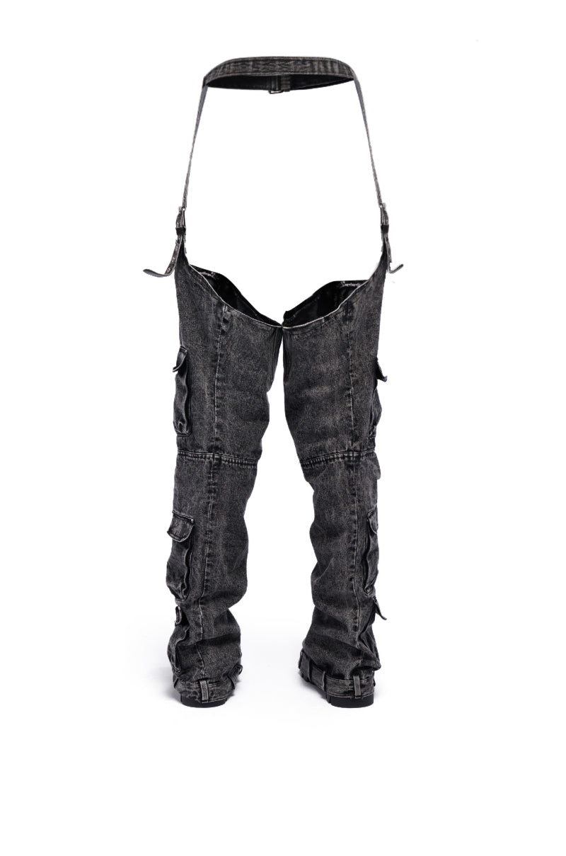 AZALEA WANG FAUSTA DENIM CHAP BOOT – AKIRA