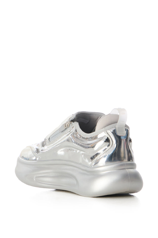 AZALEA WANG FRANCILLE CHROME SILVER FUTURISTIC SNEAKER – AKIRA