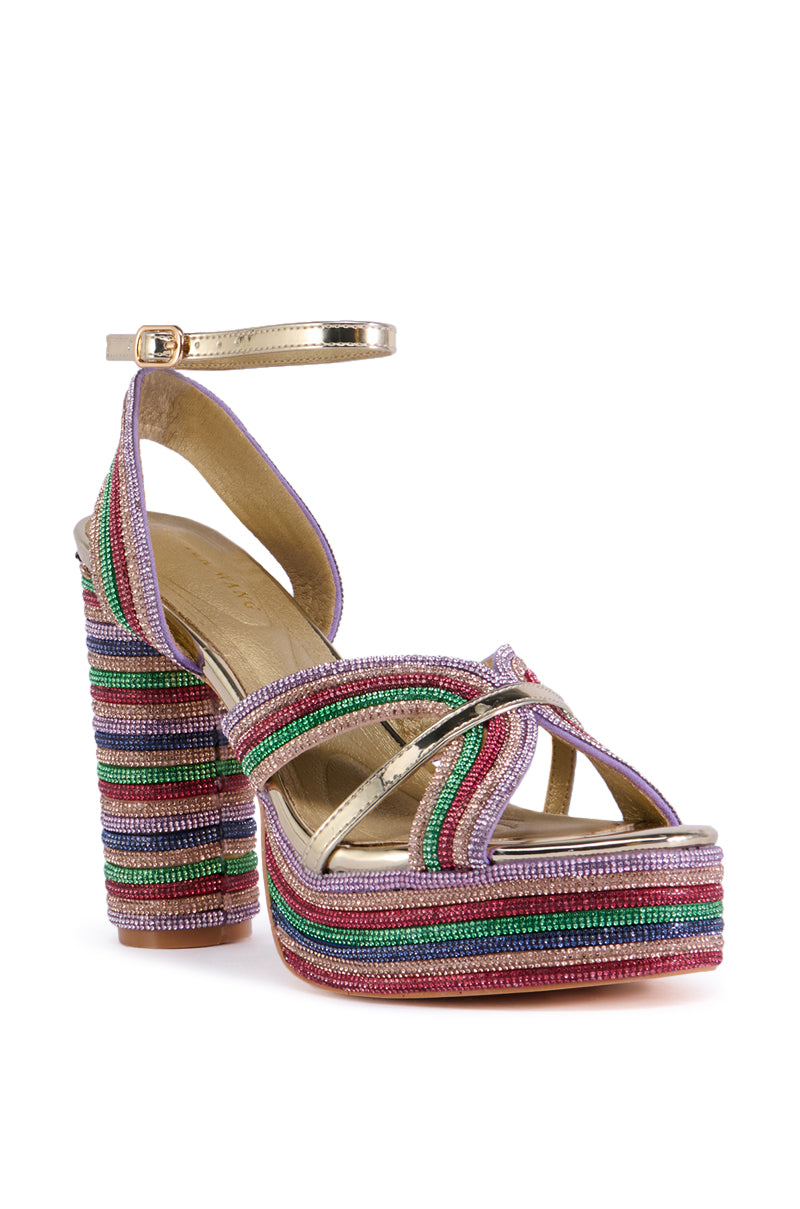 AZALEA WANG KINSLEE MULTI DIAMOND ROPE PLATFORM SANDAL – AKIRA