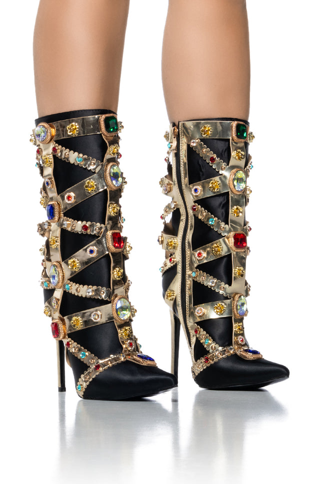 AZALEA WANG MARTINEZ EMBELLISHED BOOTIE IN BLACK – AKIRA