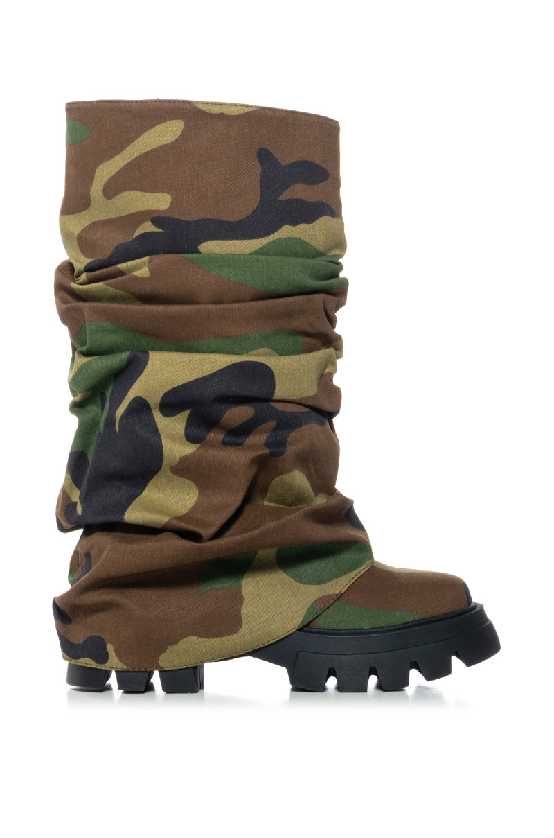 AZALEA WANG MATE CAMO BOOT – AKIRA