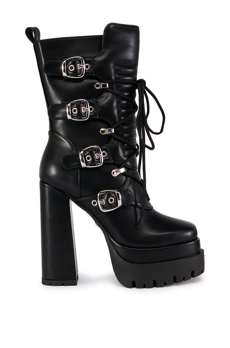 AZALEA WANG RAVINA BLACK PLATFORM BOOTIE – AKIRA