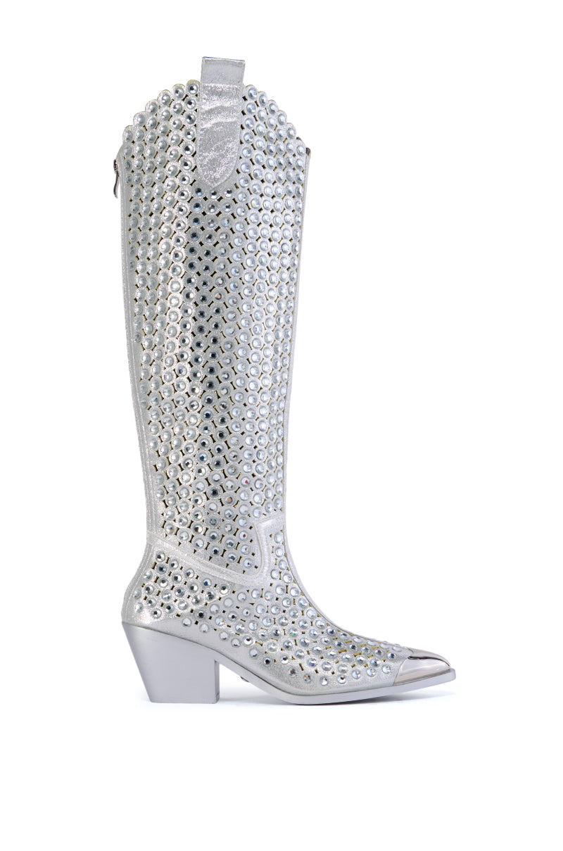 AZALEA WANG RUVIN SILVER WESTERN BOOT – AKIRA