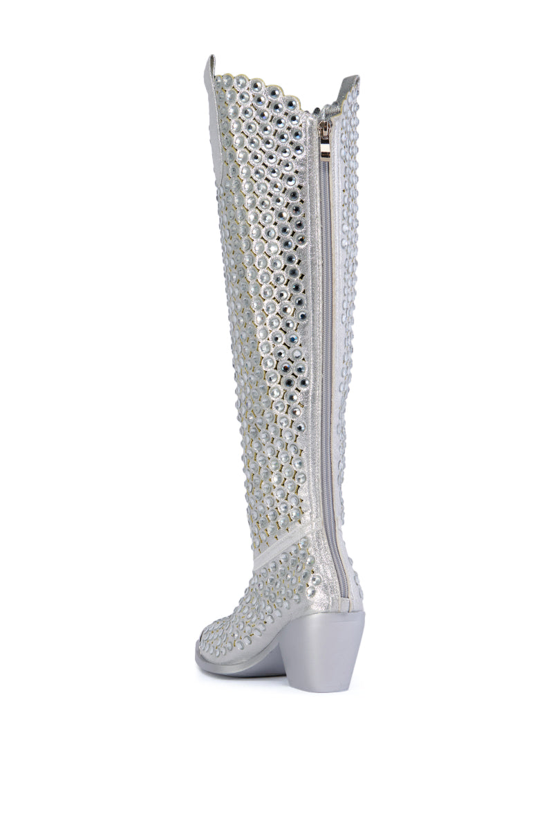 AZALEA WANG RUVIN SILVER WESTERN BOOT – AKIRA