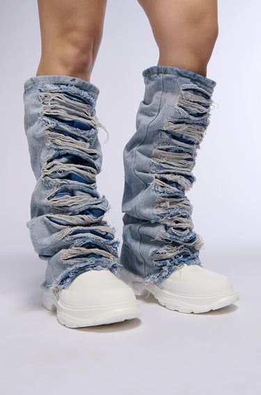 AZALEA WANG TEMPERANCE DENIM SNEAKER BOOT – AKIRA
